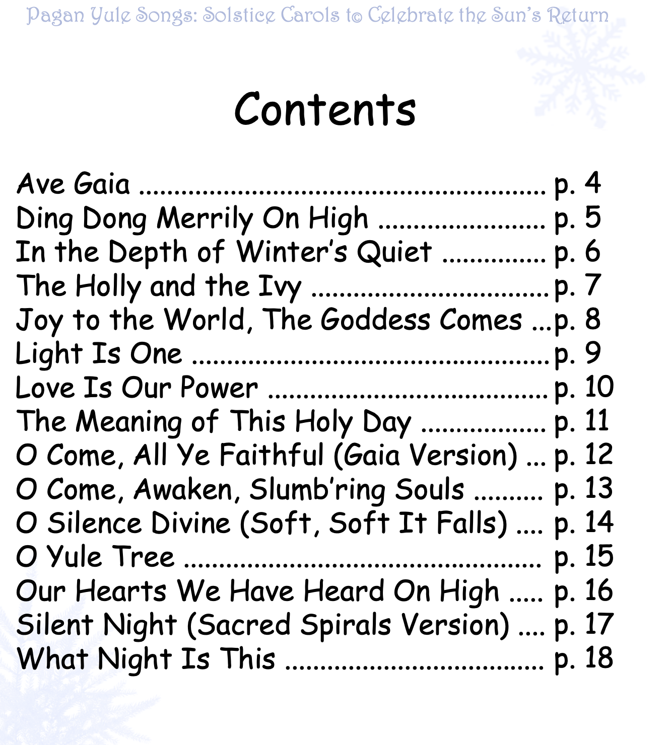 Pagan Yule Songs: Singable Winter Solstice Songs and Carols